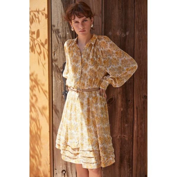 『タイムセール実施中』ZOZO問い合わせ番号:91914763ショップ:Estella.K，エステラケーブランド:Estella.K，エステラケー商品名:Merida Floral Belted Dress　プリーツミニマムドレスカテゴリ:...