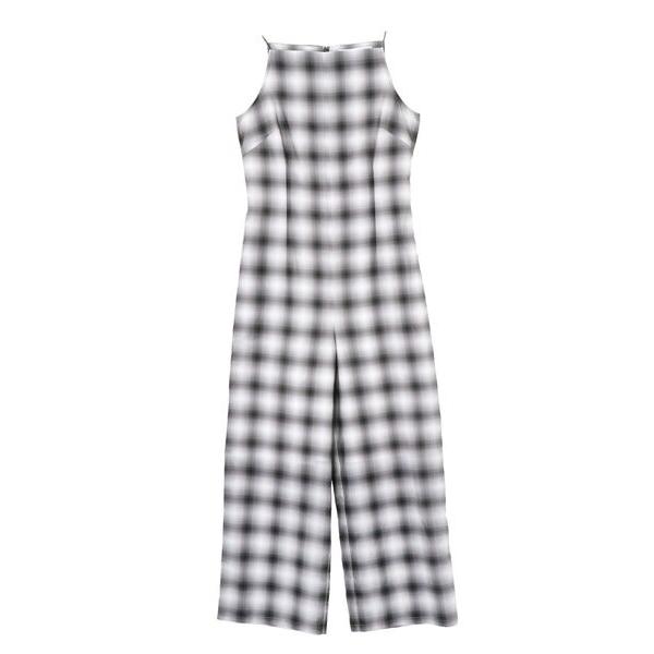 『セール実施中』ZOZO問い合わせ番号:91945217ショップ:LAGUNAMOON，ラグナムーンブランド:LAGUNAMOON，ラグナムーン商品名:オンブレチェックオールインワンカテゴリ:オールインワン・サロペット>つなぎ/オール...