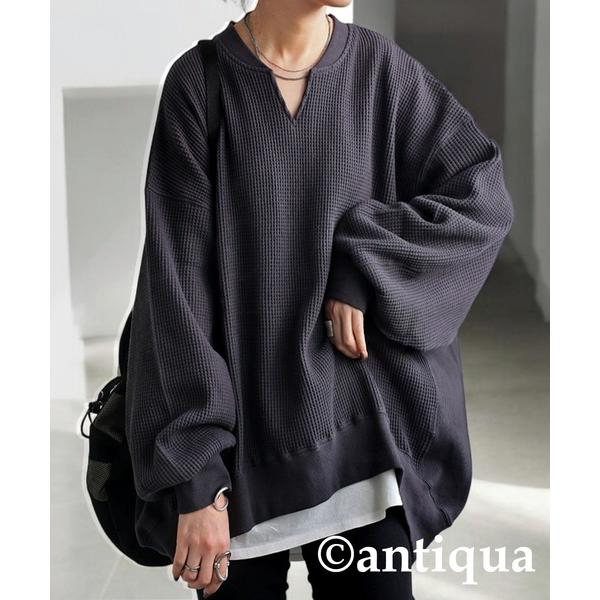 『タイムセール実施中』ZOZO問い合わせ番号:91945937ショップ:antiqua，アンティカブランド:antiqua，アンティカ商品名:カフタンワッフルトップスカテゴリ:トップス>Tシャツ/カットソーブランド品番:NA-0048...