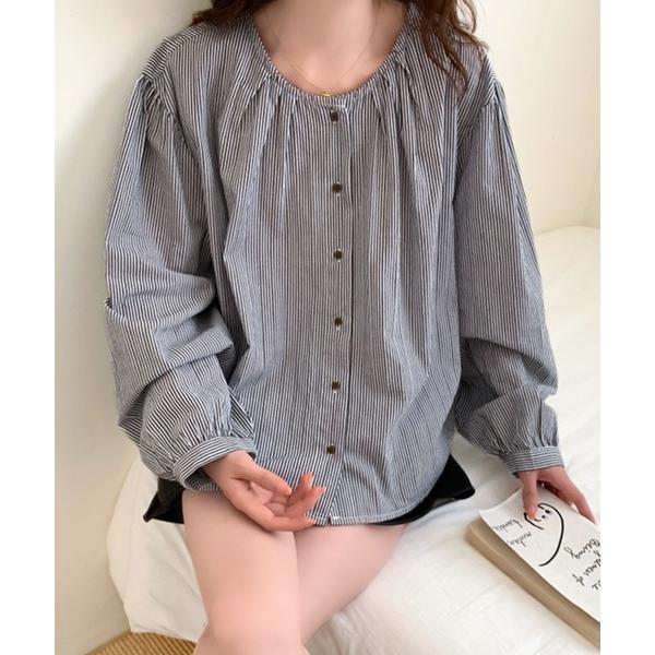 『セール実施中』ZOZO問い合わせ番号:91947406ショップ:aimoha，アイモハブランド:BANICO，バニコ商品名:ギャザーラウンドネックコットンブラウスカテゴリ:トップス>シャツ/ブラウスブランド品番:xjj2516a素材...