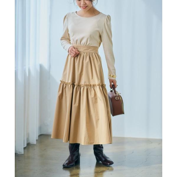 『セール実施中』ZOZO問い合わせ番号:91947479ショップ:COHINA STORE，コヒナストアブランド:COHINA，コヒナ商品名:ドッキングティアードフレアワンピース 【低身長・小柄女性】カテゴリ:ワンピース/ドレス>ワン...