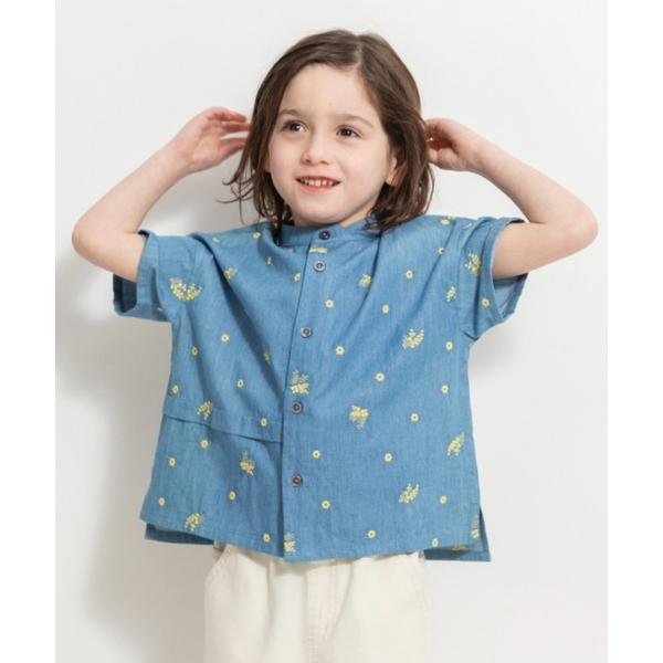 ZOZO問い合わせ番号:91978164ショップ:branshes，ブランシェスブランド:branshes，ブランシェス商品名:【おそろい】ミモザ刺繍5分袖シャツカテゴリ:トップス>シャツ/ブラウスブランド品番:11-5209-379...