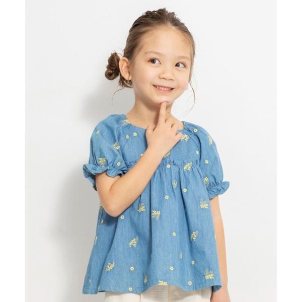 ZOZO問い合わせ番号:91978166ショップ:branshes，ブランシェスブランド:branshes，ブランシェス商品名:【おそろい】ミモザ刺繍チュニックカテゴリ:トップス>シャツ/ブラウスブランド品番:12-5209-110素...