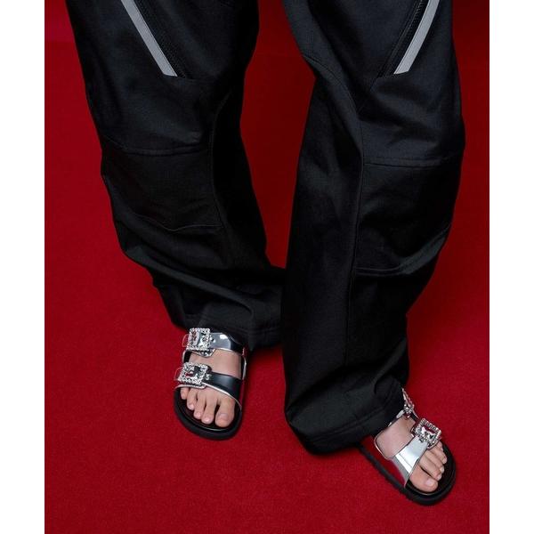 ZOZO問い合わせ番号:91980573ショップ:CHARLES &amp; KEITH，チャールズ＆キースブランド:CHARLES &amp; KEITH，チャールズ &amp; キース商品名:ジェムバックル ダブルストラップサンダルカテ...