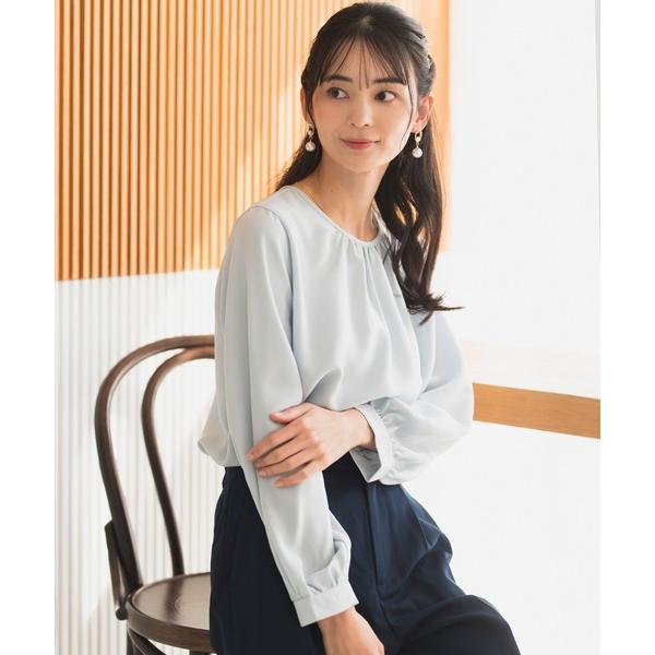 ZOZO問い合わせ番号:91981076ショップ:CELEN，セレンブランド:CELEN，セレン商品名:【洗える/防シワ加工/UV加工/花粉防止】ゆったりギャザーブラウス 長袖カテゴリ:トップス>シャツ/ブラウスブランド品番:DF40...