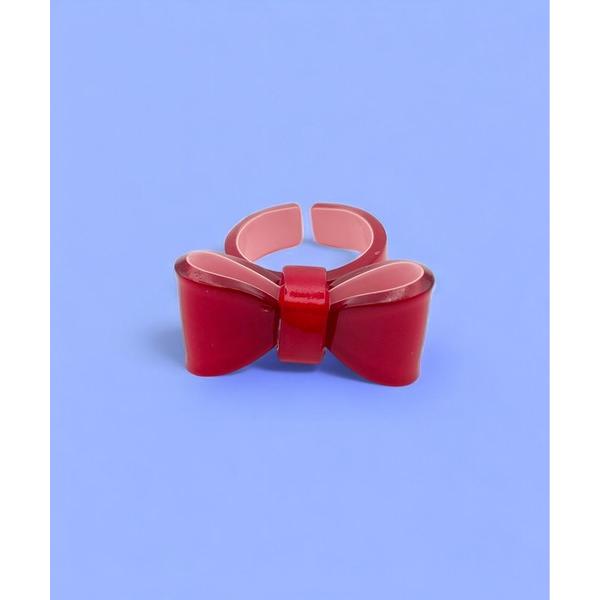 『タイムセール実施中』ZOZO問い合わせ番号:92018103ショップ:HIKA，ヒカブランド:rae，レイ商品名:【rae】アクリルリボンモチーフリングカテゴリ:アクセサリー>リングブランド品番:rae-082カラー:ホワイト，ブラ...