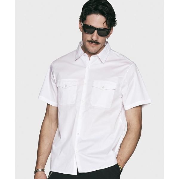 『タイムセール実施中』ZOZO問い合わせ番号:92048526ショップ:GARDEN，ガーデンブランド:CRIMIE，クライミー商品名:FLAP POCKET STRETCH DRESS SHORT SLEEVE SHIRTカテゴリ:トップ...