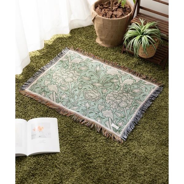 『タイムセール実施中』ZOZO問い合わせ番号:92050678ショップ:ABBEY MARKET，アビーマーケットブランド:Jubilee，ジュビリー商品名:ウィリアムモリス柄 ジャガード織 ラグ マット スローケット 50x70cmカテゴ...