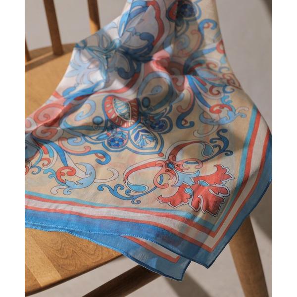 『セール実施中』ZOZO問い合わせ番号:92052577ショップ:Kana，カナブランド:Monocoro toppi，モノコロトッピ商品名:シルク混 インド パネル ボタニカル柄 スカーフカテゴリ:財布/小物>バンダナ/スカーフブラ...