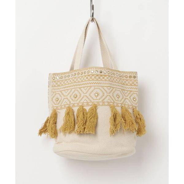 『セール実施中』ZOZO問い合わせ番号:92056255ショップ:MAISON mou，メゾン ムーブランド:MAISON mou，メゾンムー商品名:【Swaraj/スワラージ】ジオメトリック刺＆#32353;タッセルトートバッグカテゴリ:...