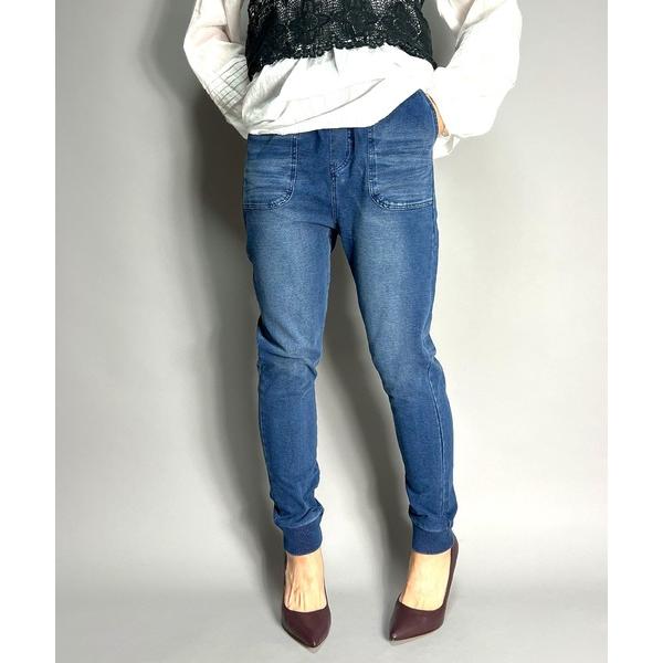 『タイムセール実施中』ZOZO問い合わせ番号:92056450ショップ:BEATJIVE，ビートジャイブブランド:BEATJIVE，ビートジャイブ商品名:カットデニムジョガーパンツ スリム スキニーパンツ ストレッチ イージーパンツ レディ...