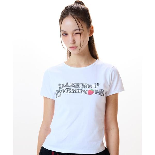 『セール実施中』ZOZO問い合わせ番号:92056558ショップ:hype2k，ハイプツーケーブランド:LUVISTRUE，ラヴイズトゥルー商品名:IM STRAWBERRY LETTERING TEEカテゴリ:トップス>Tシャツ/カ...