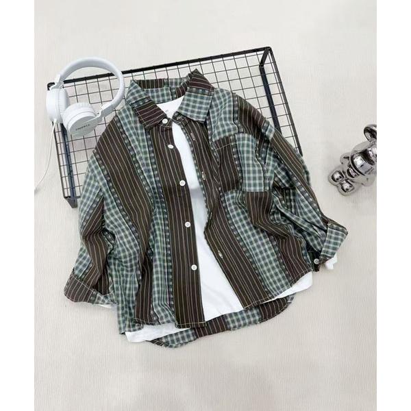 『タイムセール実施中』ZOZO問い合わせ番号:92056731ショップ:aimoha，アイモハブランド:aimoha，アイモハ商品名:【aimoha KIDS】コントラストチェック柄シャツカテゴリ:トップス>シャツ/ブラウスブランド品...