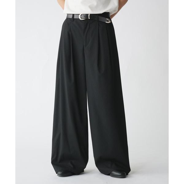 ZOZO問い合わせ番号:92089023ショップ:kutir，クティールブランド:Adoon plain，アドーンプレーン，kutir，クティール商品名:ASSORTED 2 TUCK WIDE SLACKS / アソート2タックワイドスラ...