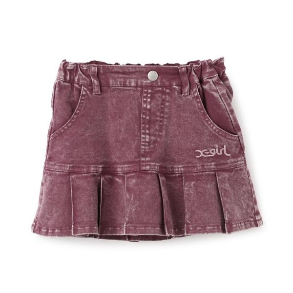 『セール実施中』ZOZO問い合わせ番号:92183491ショップ:X-girl Stages，エックスガール ステージスブランド:X-girl Stages，エックスガールステージス商品名:ハートポケットデニムプリーツスカートカテゴリ:スカ...