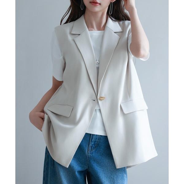 ZOZO問い合わせ番号:92184644ショップ:SAISON DE PAPILLON，セゾン ド パピヨンブランド:SAISON DE PAPILLON，セゾンドパピヨン商品名:バックパプラムテーラードジレカテゴリ:トップス>ベスト...