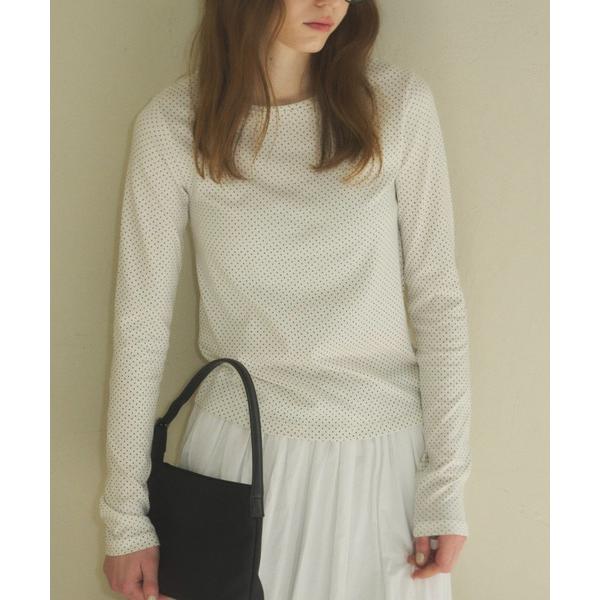 ZOZO問い合わせ番号:92217415ショップ:19 roots studio，ナインティーン ルーツ スタジオブランド:GIUNON，ジウノン商品名:mini dot long t-shirt / ミニドットロンTカテゴリ:トップス&g...