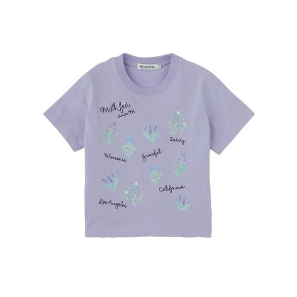 『セール実施中』ZOZO問い合わせ番号:92218556ショップ:MILKFED.，ミルクフェドブランド:MILKFED.，ミルクフェド商品名:FLOWER PRINT AND EMBROIDERY COMPACT S/S TEEカテゴリ:...
