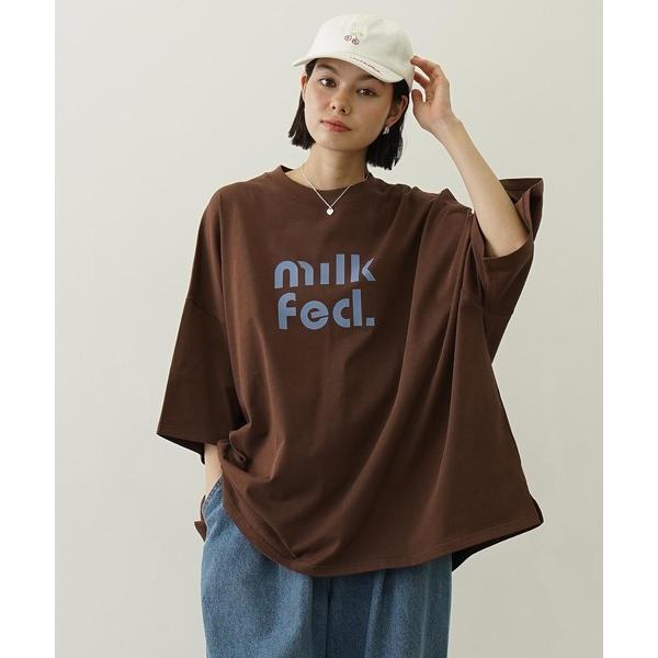 『セール実施中』ZOZO問い合わせ番号:92218567ショップ:MILKFED.，ミルクフェドブランド:MILKFED.，ミルクフェド商品名:CUT OUT LOGO BIG S/S TOPカテゴリ:トップス>Tシャツ/カットソーブ...