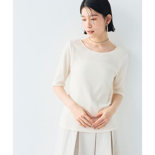 『タイムセール実施中』ZOZO問い合わせ番号:92219631ショップ:cross marche，クロスマルシェブランド:CROSS FUNCTION，クロスファンクション商品名:《UVカット》前後2wayテレコ５分袖Tシャツ【CF/クロス...