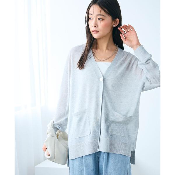 『タイムセール実施中』ZOZO問い合わせ番号:92219648ショップ:cross marche，クロスマルシェブランド:CROSS FUNCTION，クロスファンクション商品名:《洗える》サマナチュラオーバーサイズシアーVネックニットカー...