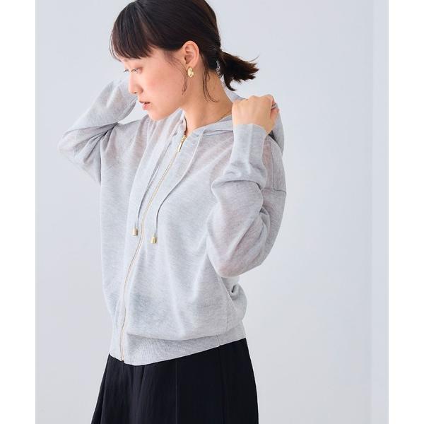 『タイムセール実施中』ZOZO問い合わせ番号:92219649ショップ:cross marche，クロスマルシェブランド:CROSS FUNCTION，クロスファンクション商品名:《洗える》サマナチュラ シアーニットZIPパーカー【CF/ク...