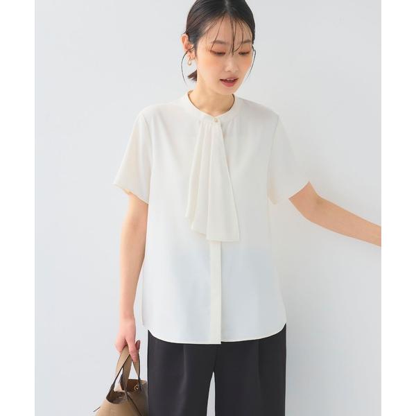 『タイムセール実施中』ZOZO問い合わせ番号:92219661ショップ:cross marche，クロスマルシェブランド:CROSS FUNCTION，クロスファンクション商品名:《シワになりにくい》正解シルキードライラッフル半袖ブラウス【...