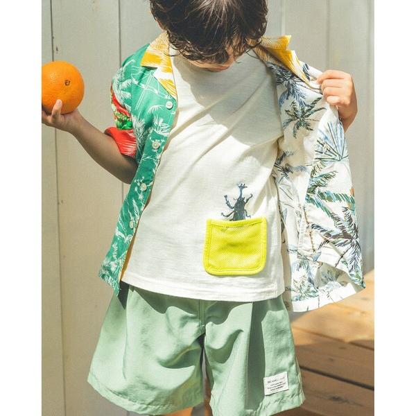 『セール実施中』ZOZO問い合わせ番号:92220217ショップ:BEAMS HEART，ビームスハートブランド:BEAMS mini，ビームスミニ商品名:メッシュ ポケット 昆虫 Tシャツ 2025SS（90〜130cm）カテゴリ:トップ...