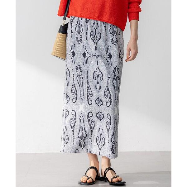 『セール実施中』ZOZO問い合わせ番号:92220442ショップ:23区，ニジュウサンクブランド:23区，ニジュウサンク商品名:【洗える】Rattiドローイングペイズリープリント スカートカテゴリ:スカート>スカートブランド品番:SK...