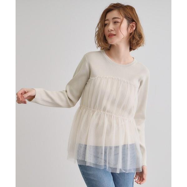 『タイムセール実施中』ZOZO問い合わせ番号:92221050ショップ:grove，グローブブランド:grove，グローブ商品名:チュールドッキングニットプルオーバーカテゴリ:トップス>ニット/セーターブランド品番:768-12032...