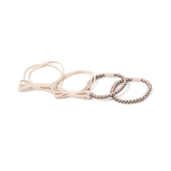 ZOZO問い合わせ番号:92221182ショップ:LAKOLE，ラコレブランド:LAKOLE，ラコレ商品名:編み込みリボンヘアゴム4点セット / 291520カテゴリ:ヘアアクセサリー>ヘアゴムブランド品番:291520素材:ゴム原産...