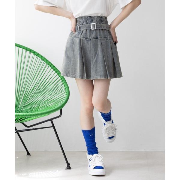 『セール実施中』ZOZO問い合わせ番号:92221429ショップ:repipi armario，レピピアルマリオブランド:repipi armario，レピピ アルマリオ，10C REPIPI，ジューシーレピピ商品名:ライトデニムプリーツス...