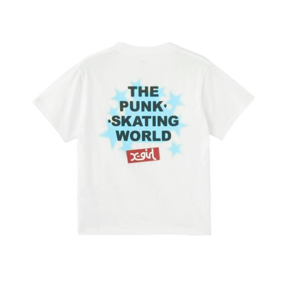 『タイムセール実施中』ZOZO問い合わせ番号:92221759ショップ:X-girl，エックスガールブランド:X-girl，エックスガール商品名:STAR SPRAY LOGO S/S TEEカテゴリ:トップス>Tシャツ/カットソーブ...