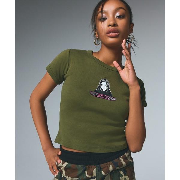 『タイムセール実施中』ZOZO問い合わせ番号:92221771ショップ:X-girl，エックスガールブランド:X-girl，エックスガール商品名:ANGEL FACE PATCH S/S BABY TEEカテゴリ:トップス>Tシャツ/...