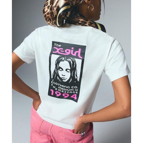 『タイムセール実施中』ZOZO問い合わせ番号:92221772ショップ:X-girl，エックスガールブランド:X-girl，エックスガール商品名:BOX LOGO AND FACE S/S TEEカテゴリ:トップス>Tシャツ/カットソ...