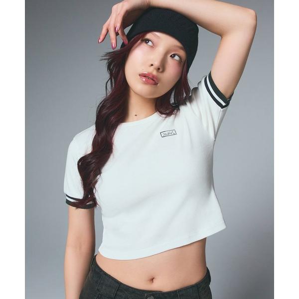 『タイムセール実施中』ZOZO問い合わせ番号:92221806ショップ:X-girl，エックスガールブランド:X-girl，エックスガール商品名:STRIPED RIB S/S BABY TEEカテゴリ:トップス>Tシャツ/カットソー...