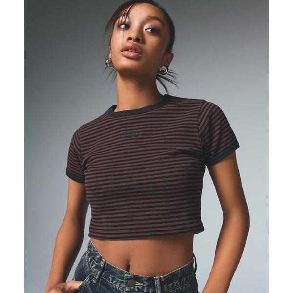 『タイムセール実施中』ZOZO問い合わせ番号:92221821ショップ:X-girl，エックスガールブランド:X-girl，エックスガール商品名:OUTLINE OVAL LOGO S/S TOPカテゴリ:トップス>Tシャツ/カットソ...