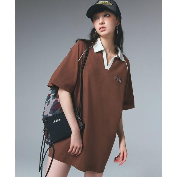 『セール実施中』ZOZO問い合わせ番号:92221855ショップ:X-girl，エックスガールブランド:X-girl，エックスガール商品名:OLD CURSIVE LOGO TEE DRESSカテゴリ:ワンピース/ドレス>ワンピースブ...