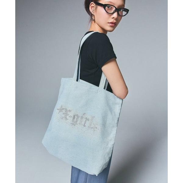 ZOZO問い合わせ番号:92221870ショップ:X-girl，エックスガールブランド:X-girl，エックスガール商品名:RHINESTONE STARDUST LOGO TOTE BAGカテゴリ:バッグ>トートバッグブランド品番:...