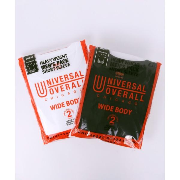 ZOZO問い合わせ番号:92223495ショップ:UNIVERSAL OVERALL，ユニバーサルオーバーオールブランド:UNIVERSAL OVERALL，ユニバーサルオーバーオール商品名:2PパックワイドショートスリーブTシャツカテゴリ...