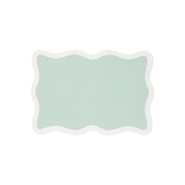 『セール実施中』ZOZO問い合わせ番号:92255671ショップ:Francfranc，フランフランブランド:Francfranc，フランフラン商品名:バイカラー ウェーブ ランチマット グリーン×ホワイトカテゴリ:食器/キッチン>ラ...