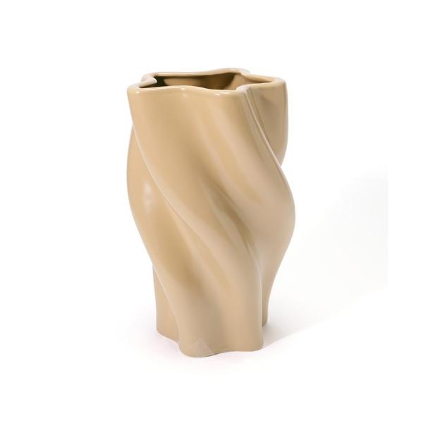 『セール実施中』ZOZO問い合わせ番号:92255695ショップ:Francfranc，フランフランブランド:Francfranc，フランフラン商品名:セラミック ツイスト フラワーベース L ベージュカテゴリ:インテリア>フラワーベ...