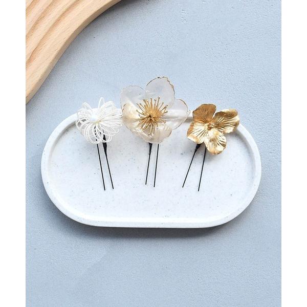 ZOZO問い合わせ番号:92256422ショップ:utatane，ウタタネブランド:utatane，ウタタネ商品名:髪飾り Uピン3本セット うるつやブロッサム 日本製カテゴリ:水着/着物・浴衣>和装小物ブランド品番:54326259...