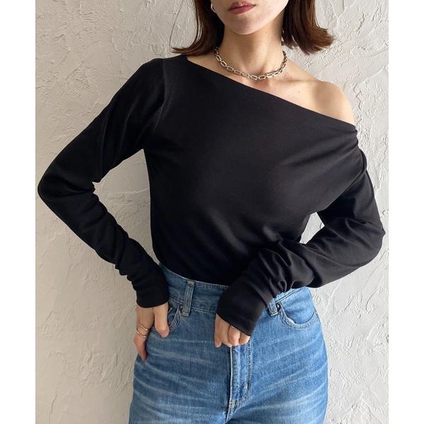 『セール実施中』ZOZO問い合わせ番号:92257342ショップ:wears，ウェアーズブランド:She's Closet，シーズクローゼット商品名:長袖ボートネックロンTカットソー/ワンショルダートップスカテゴリ:トップス>Tシャツ...