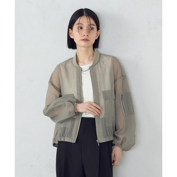 『セール実施中』ZOZO問い合わせ番号:92259003ショップ:COMME CA ISM，コムサイズムブランド:COMME CA ISM，コムサイズム商品名:シアー リップストップMA-1 ブルゾンカテゴリ:ジャケット/アウター>ブ...