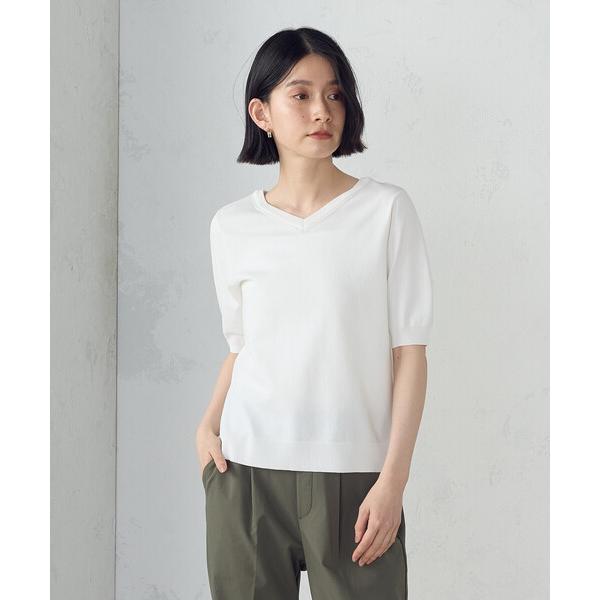 『セール実施中』ZOZO問い合わせ番号:92259025ショップ:COMME CA ISM，コムサイズムブランド:COMME CA ISM，コムサイズム商品名:【ウォッシャブル・UVカット】2WAY５分袖ニットカテゴリ:トップス>ニッ...