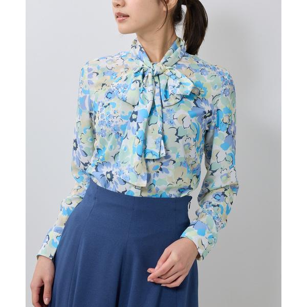 『タイムセール実施中』ZOZO問い合わせ番号:92289550ショップ:NARACAMICIE，ナラカミーチェブランド:NARACAMICIE，ナラカミーチェ商品名:【NARACAMICIE】花柄プリント長袖ボウタイブラウスカテゴリ:トップ...
