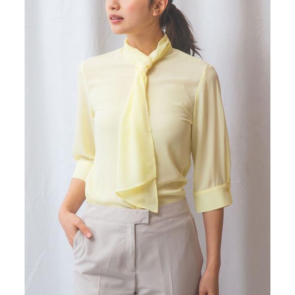 『タイムセール実施中』ZOZO問い合わせ番号:92289552ショップ:NARACAMICIE，ナラカミーチェブランド:NARACAMICIE，ナラカミーチェ商品名:【NARACAMICIE】ジョーゼットフリルタイ七分袖ブラウスカテゴリ:ト...