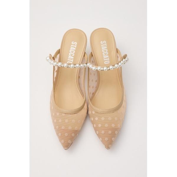 『タイムセール実施中』ZOZO問い合わせ番号:92289860ショップ:STACCATO，スタッカートブランド:STACCATO，スタッカート商品名:パールラインシースルードットミュールカテゴリ:シューズ>パンプスブランド品番:350...