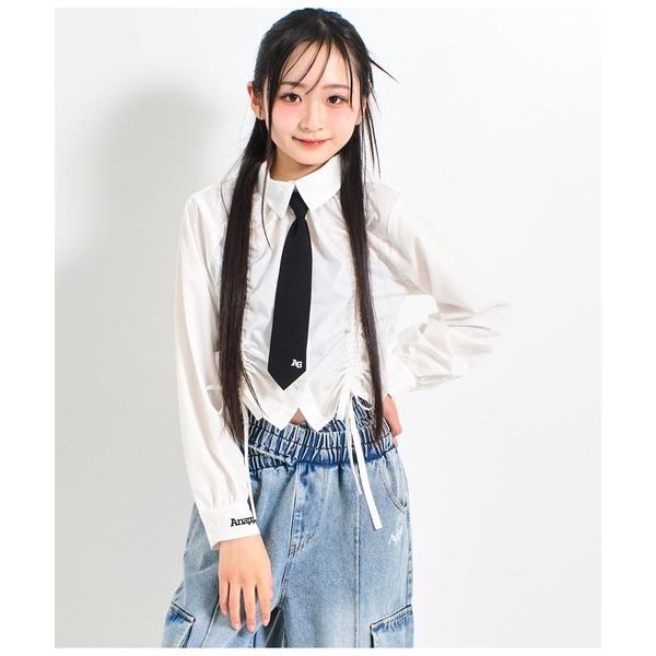『セール実施中』ZOZO問い合わせ番号:92351910ショップ:ANAP，アナップブランド:ANAP GiRL，アナップガール商品名:ネクタイ付 シャーリングシャツカテゴリ:トップス>シャツ/ブラウスブランド品番:918-7620素...